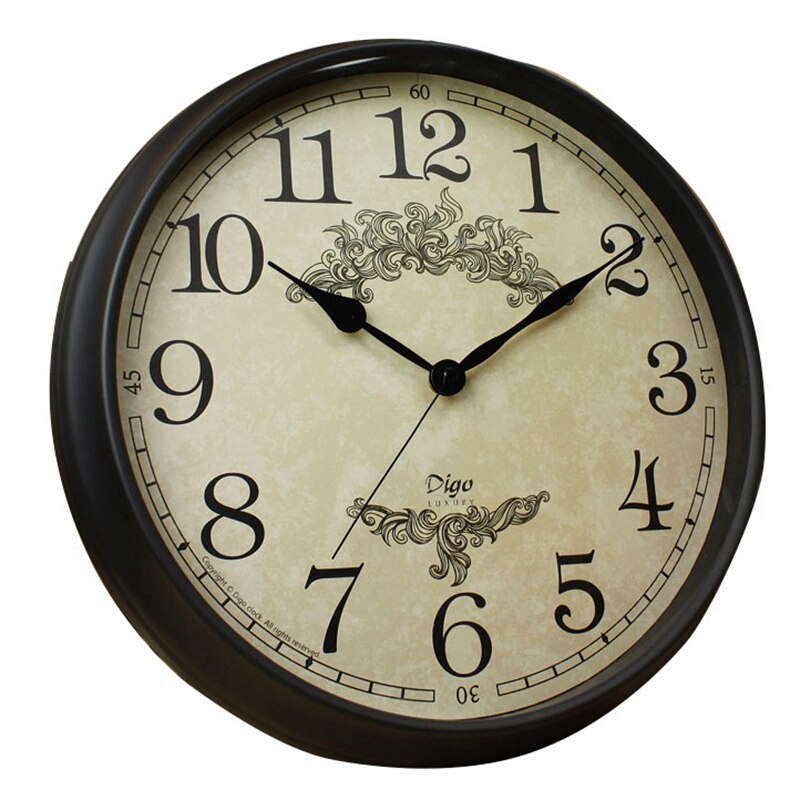 Digo Wall Clock 15 Inch Metal Silent Non-Ticking B... – Grandado
