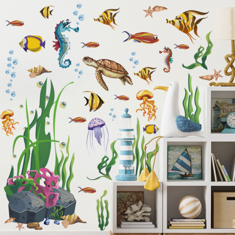 Ocean Creature Sea Life Wall Stickers Home Decorat... – Vicedeal