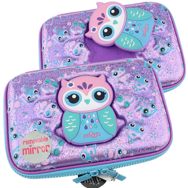 smiggle pencil case for girls owl mirror Colorful ... – Grandado