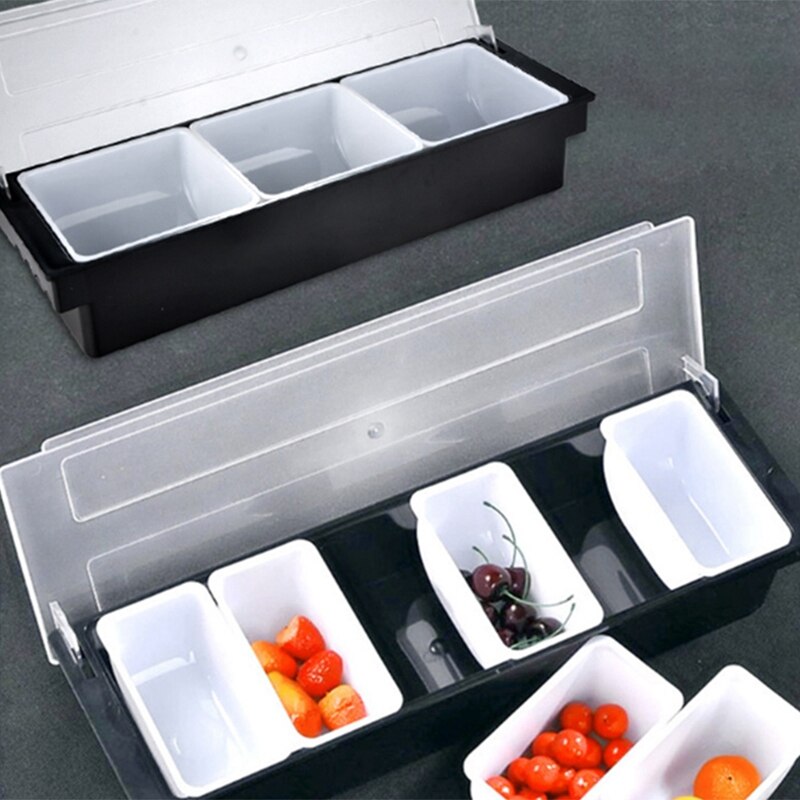 Kitchen 5 Compartment Seasoning Case Bar Condiment... – Vicedeal
