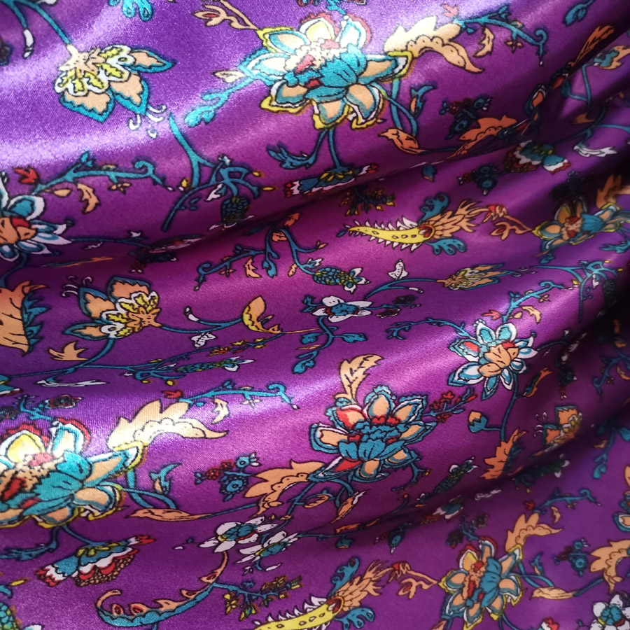 DIY Satin stoff Glänzend Charmeuse paisley Satin S... – Vicedeal