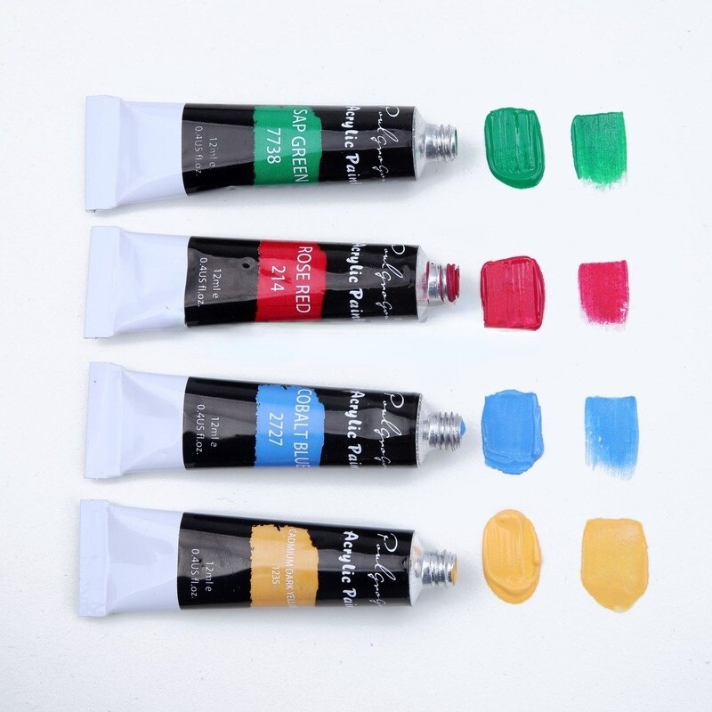 12-color Acrylic Paint Set Watercolor Painting Diy... – Grandado