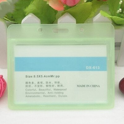 Transparent Horizontal Staff Work Card Holder Plas... – Vicedeal