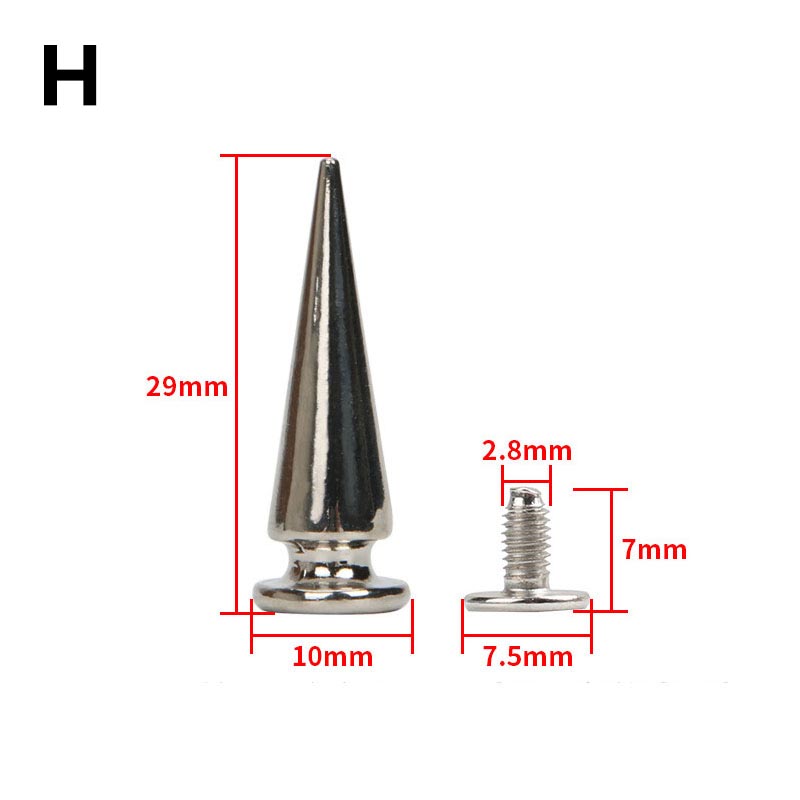 10 Sets Spiked Punk Screw Rivets Studs Metal Sharp... – Vicedeal