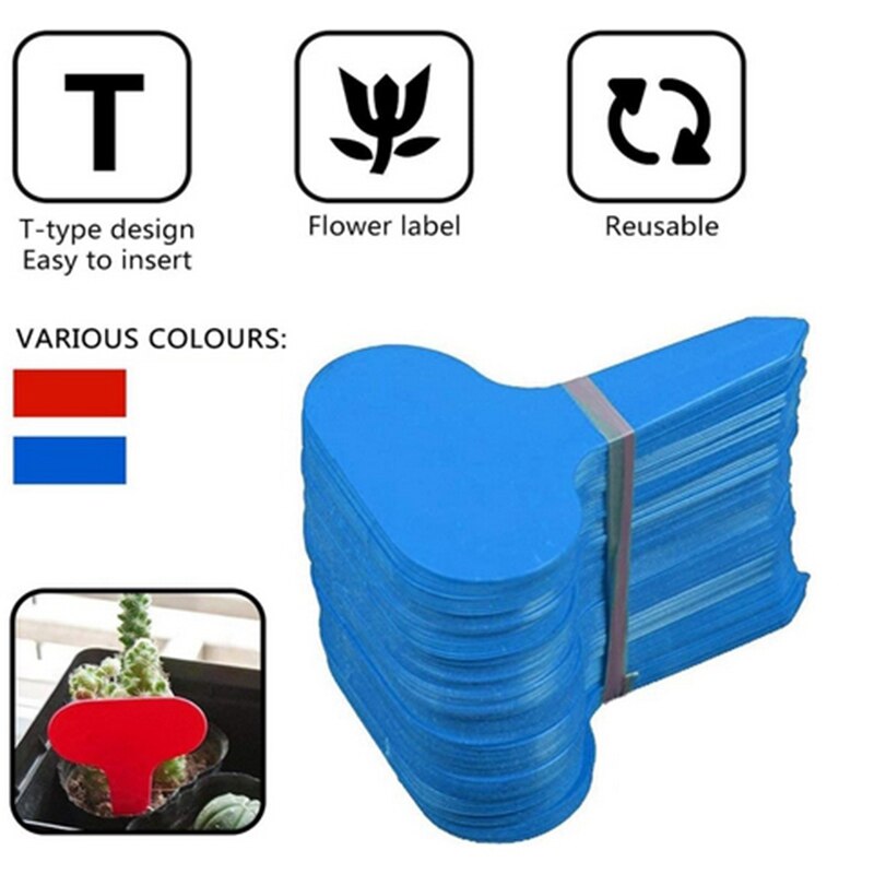 100 Pcs T-Type Nursery Garden Plant Tag Flower Lab... – Grandado