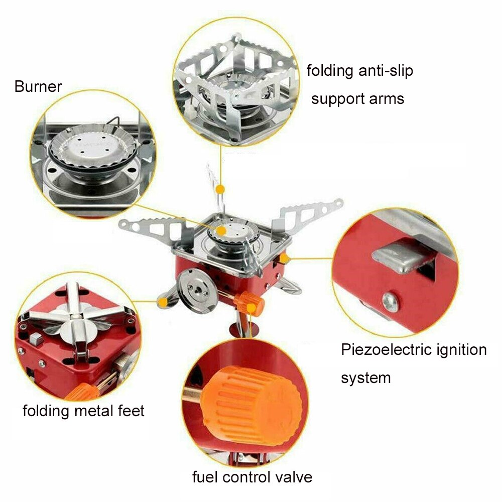 2800W Camping Stoves Folding Outdoor Gas Stove Car... – Grandado