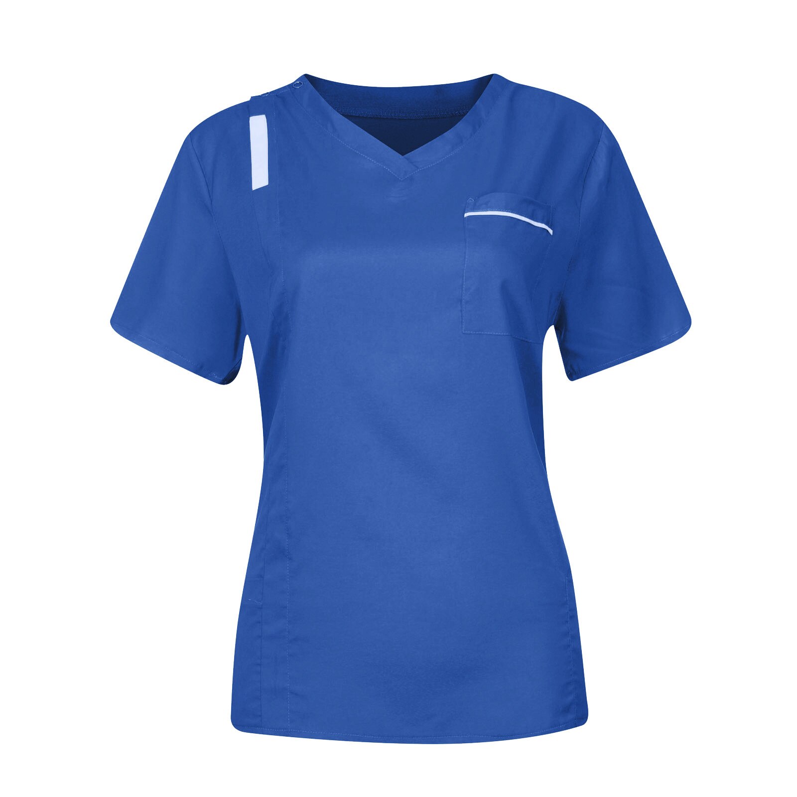 Men's Uniform Nurse Solid Color Short Sleeve V-nec... – Grandado