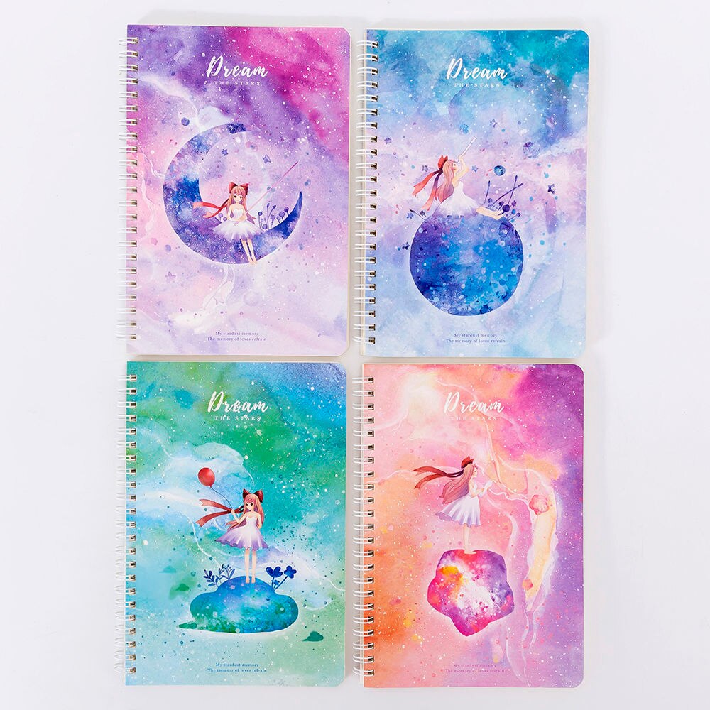 4pcs Retro Spiral Coil Sketchbook Notebook A5 Hori... – Vicedeal