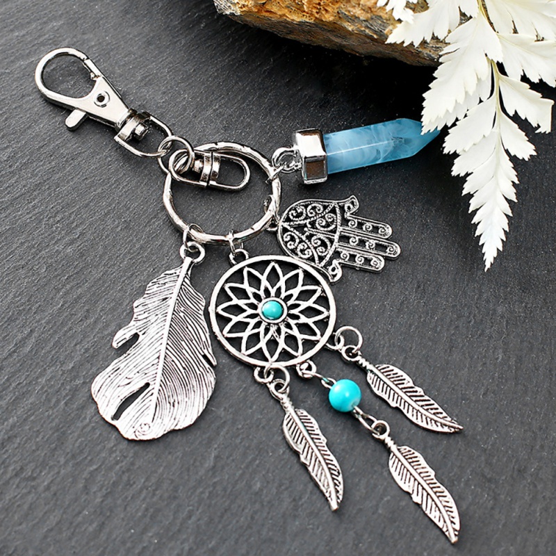 Small Handmade Feather Dream Catcher Keyring Keych... – Vicedeal