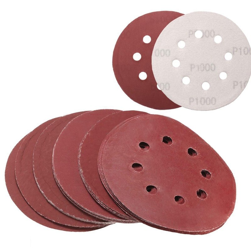25 st 5 tums slipskivor 125mm 8 håls sandpapper 80... – Grandado