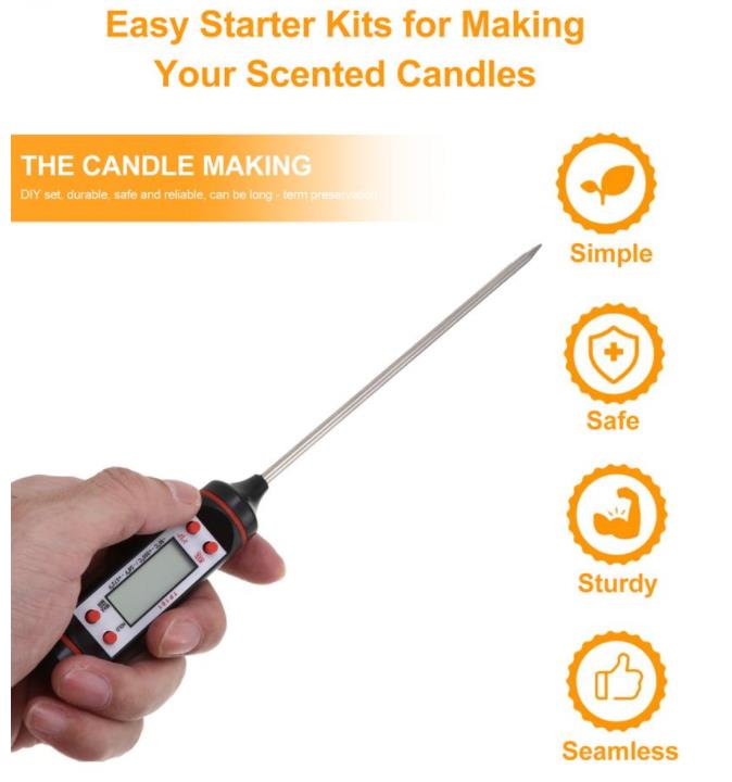 Digital Thermometer with 15cm Long Probe Candle Ma... – Grandado
