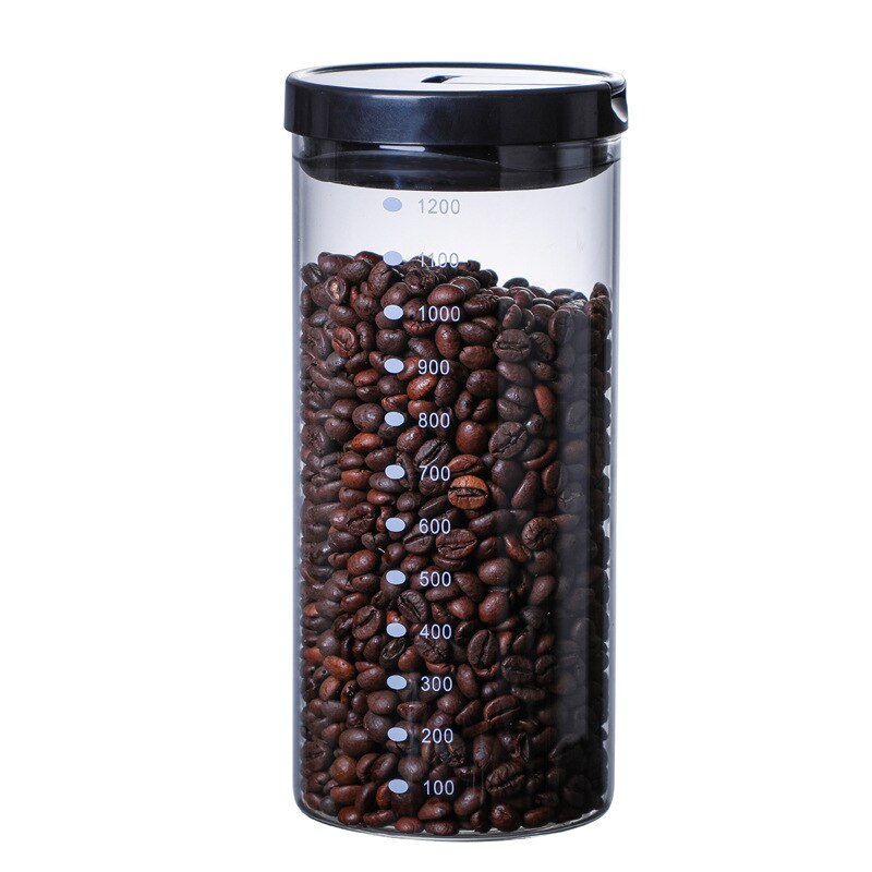 600-1200Ml Storage Jar with Scale Sealed Jar Coffe... – Grandado