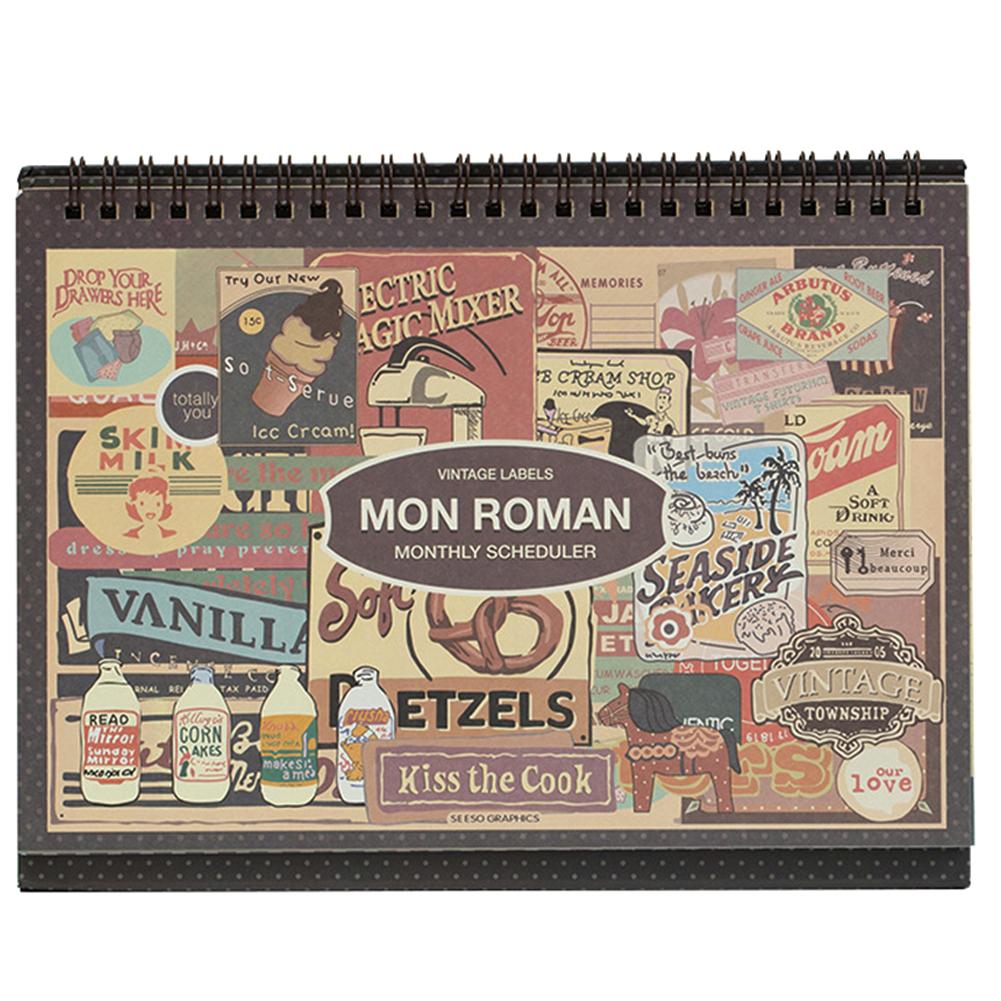 Retro Desktop Calendar Plan Book DIY Handwriting D... – Grandado