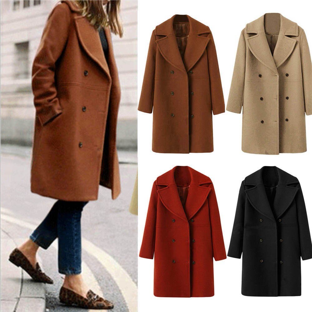 Women Autumn And Winter Coat Woolen Coat Female Mi... – Grandado