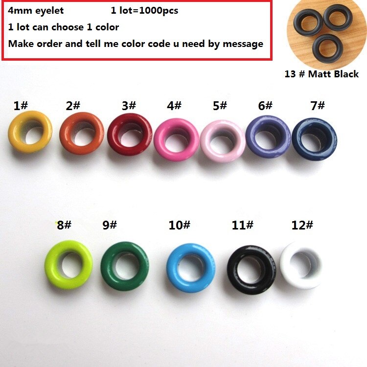 1000set/bag White Black Coated colored metal Eyele... – Vicedeal