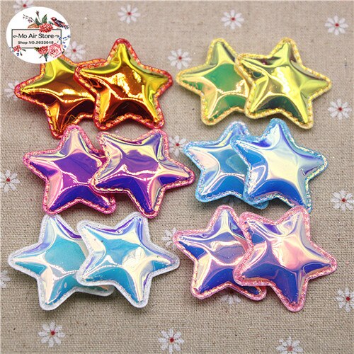 4.5Cm 12Pcs Star Patches Shiny Pu Ster Vorm Padded... – Grandado