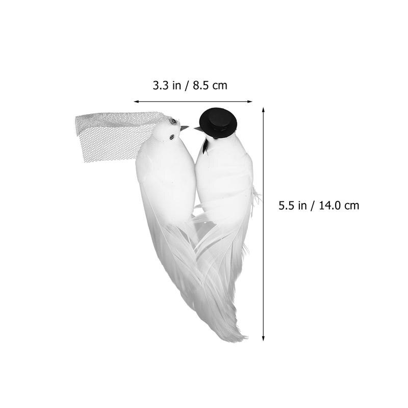 1 Paar Creatieve Dove Modellen Schattige Foto Prop... – Vicedeal