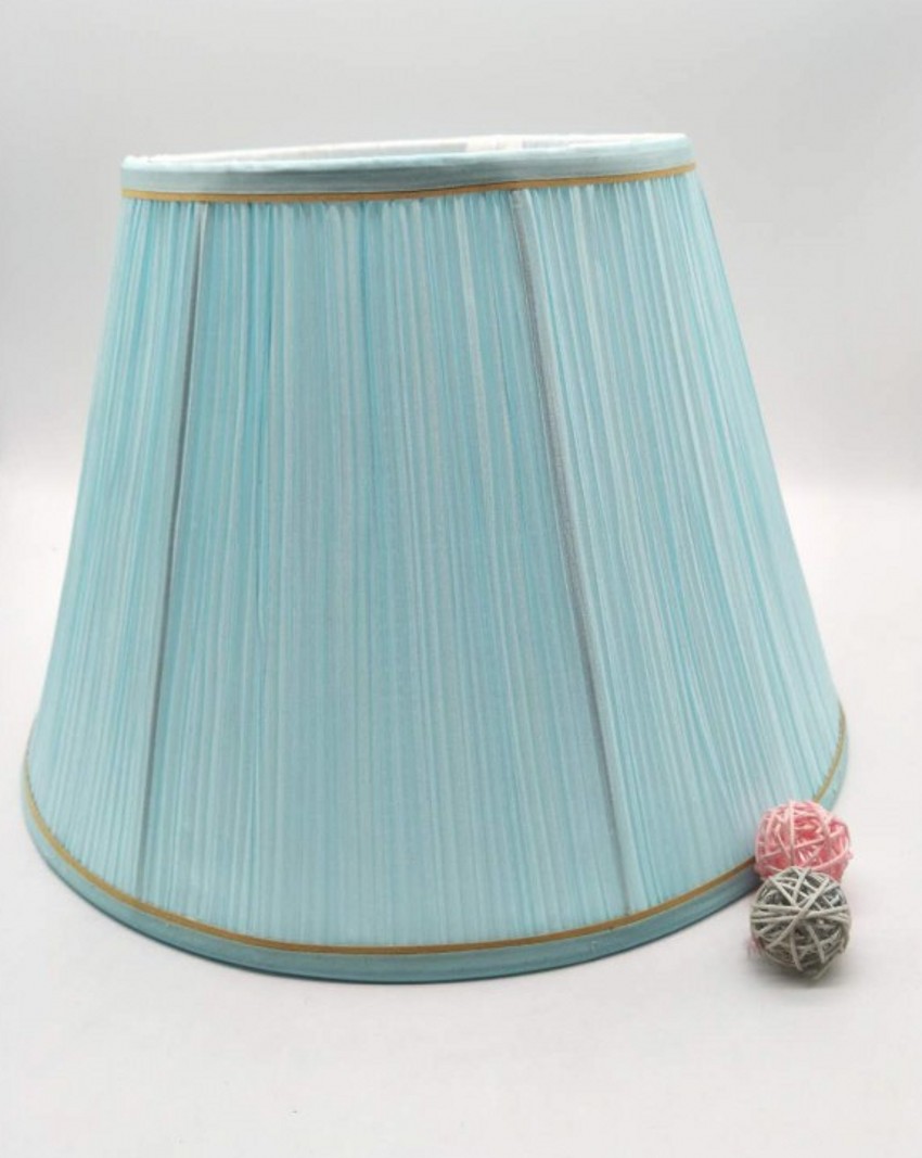 E27 Art Deco lamp shades for table lamps blue fabr... – Grandado