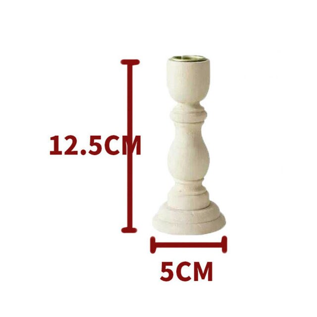 3 Size Wooden Vintage Candlesticks Table Candle Ho... – Vicedeal