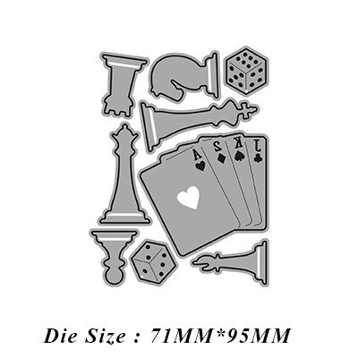Playing Cards Chess Pieces Metal Cutting Dies Sten... – Vicedeal