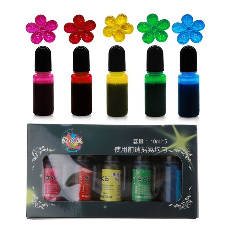 5 Colors Resin Epoxy Pigmnet Kit Transparent Epoxy... – Grandado