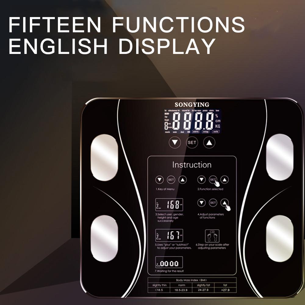 LED Living Bluetooth Smart Body Fat BMI Monitor Di... – Grandado