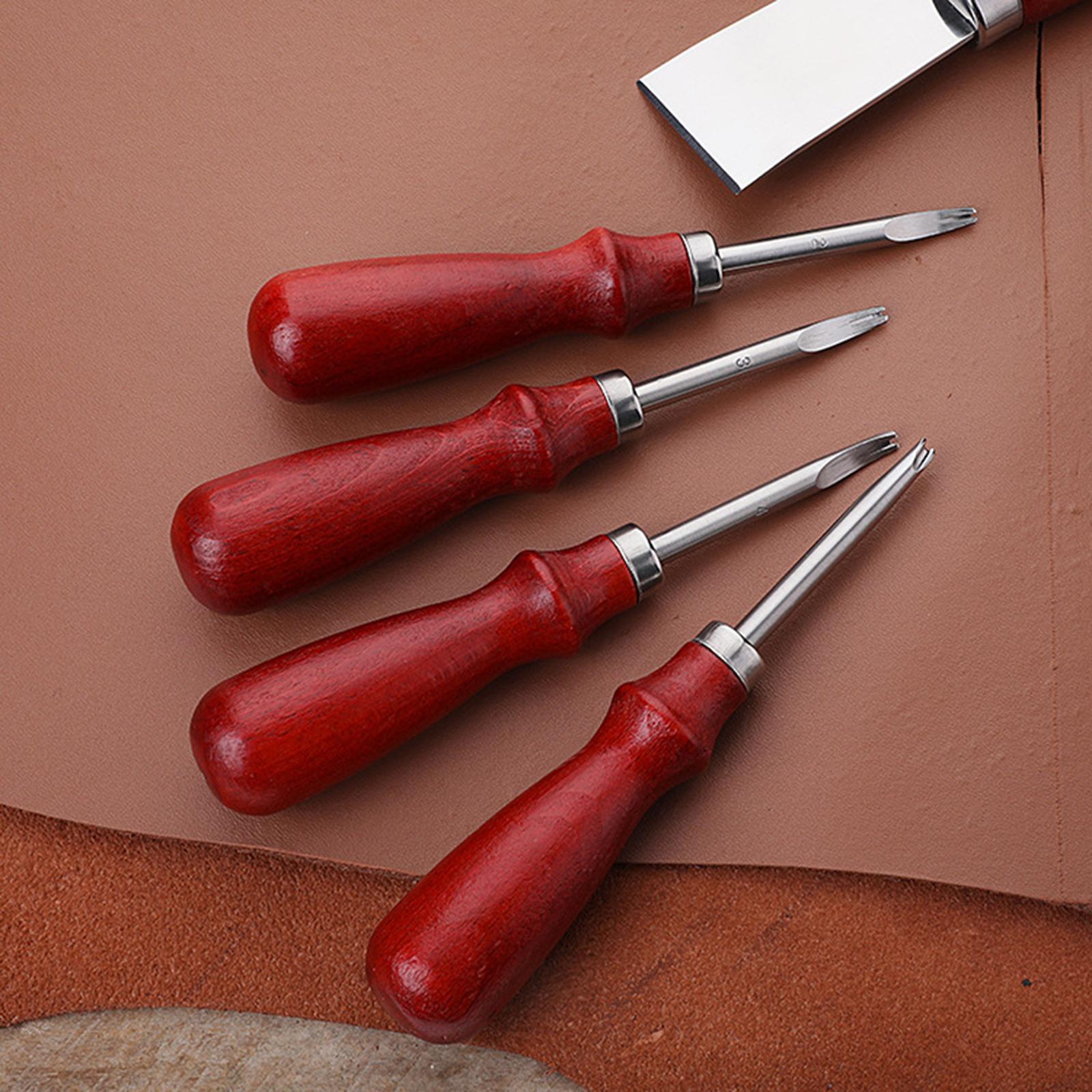 4 Size Leather Craft Edge Beveler Skiving Beveling... – Grandado