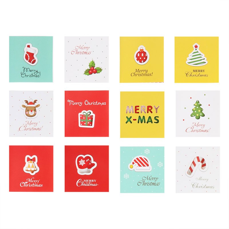CYUAN 12pcs Merry Christmas Small Greeting Cards K... – Vicedeal