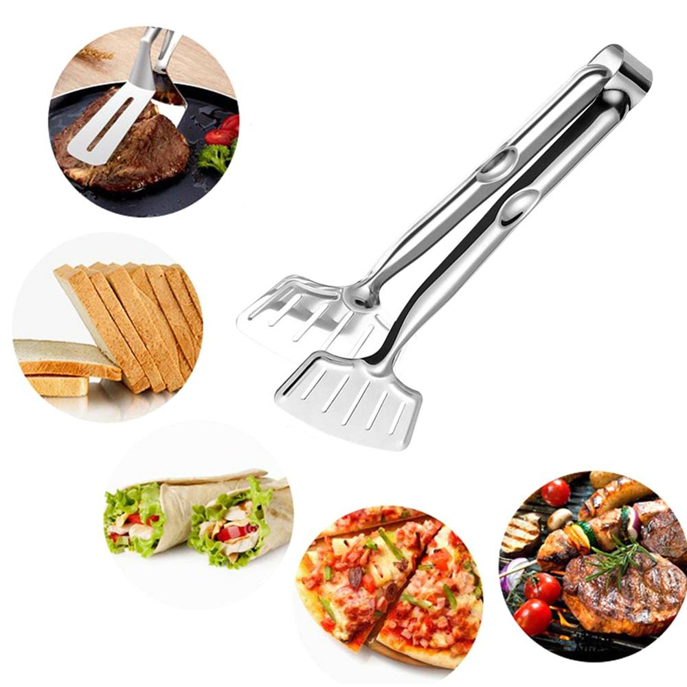 Stainless Steel Kitchen Tongs Double Spatula Steak... – Grandado
