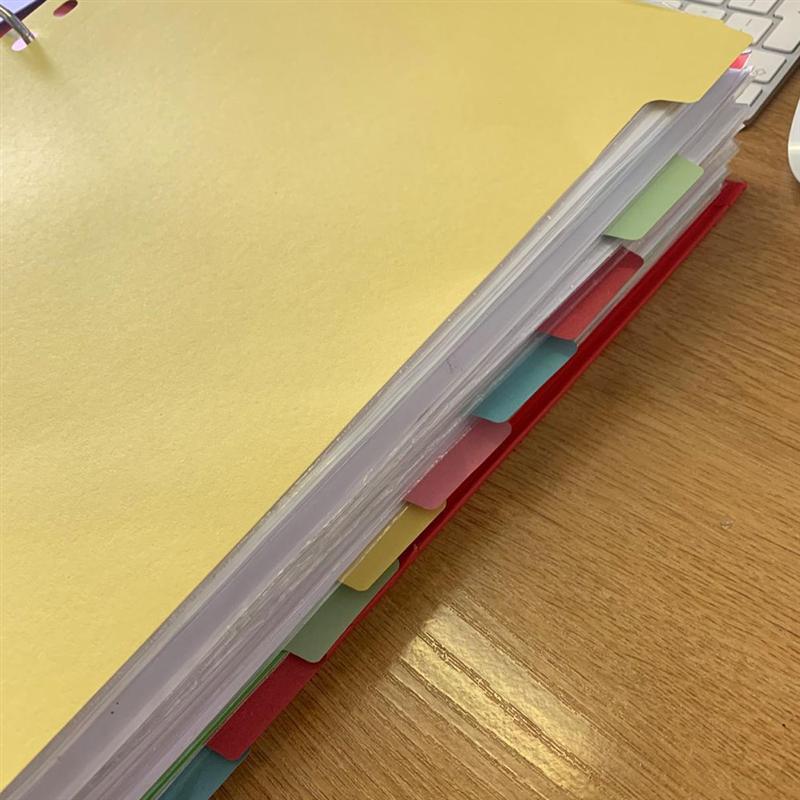 12Pcs Colored Tab Dividers A4 Index Classified Lab... – Grandado