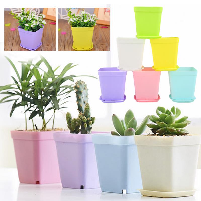 Colorful ABS Flower Pots Small Gardening Plastic F... – Vicedeal