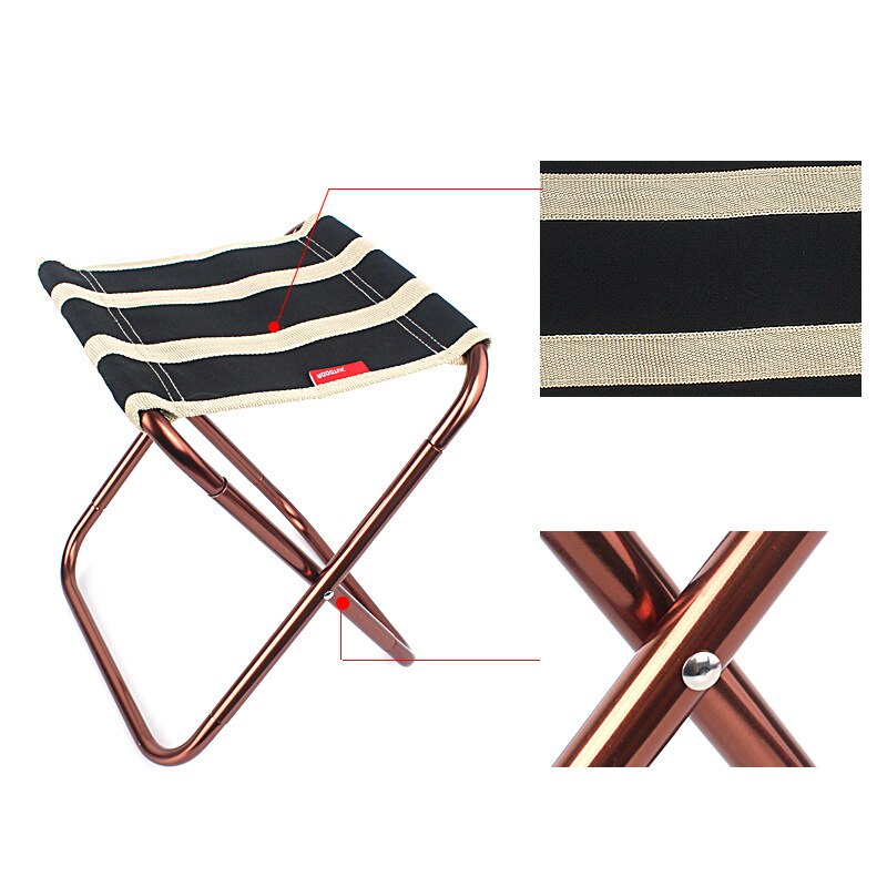 Portable Outdoor Folding Fold Aluminum Chair Stool... – Grandado