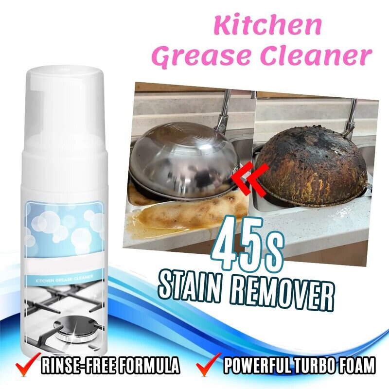 Kitchen Grease Cleaner 30/100ml Stainless Steel Cl... – Grandado