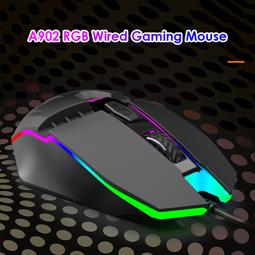 Adjustable Wired Mice A902 RGB Gaming Mouse 600 80... – Vicedeal