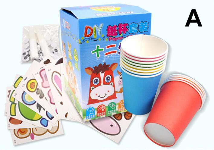 12pcs Children 3D DIY handmade Paper Cups Sticker ... – Grandado