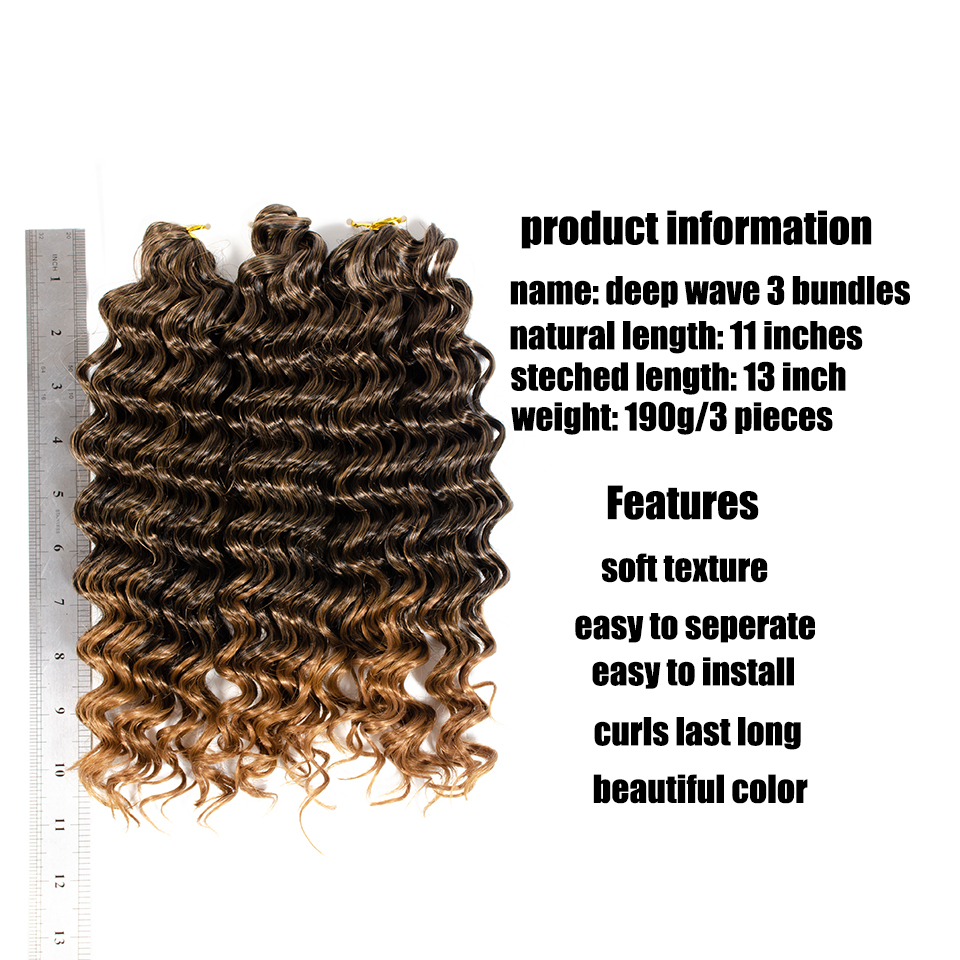 synthetic ombre african style deep water wave curl... – Grandado