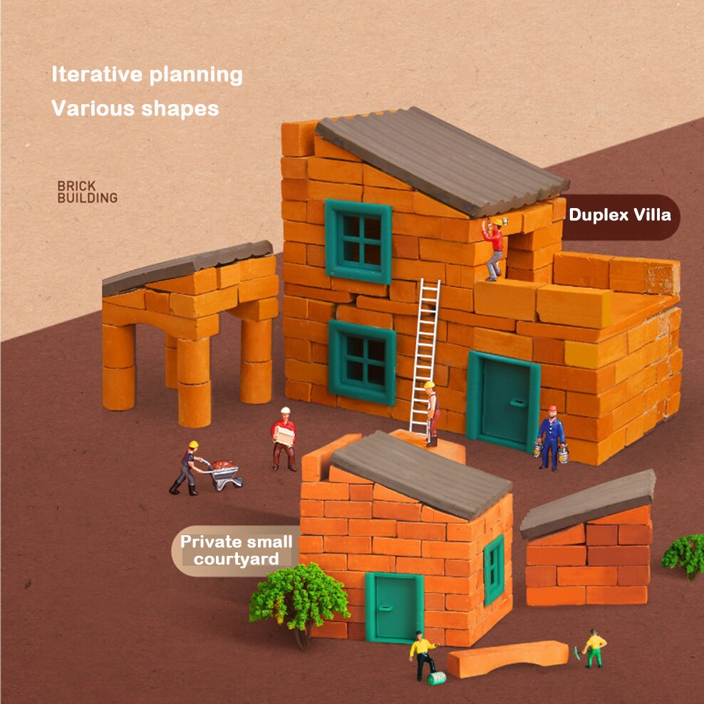 DIY building villa material package Little brickla... – Vicedeal