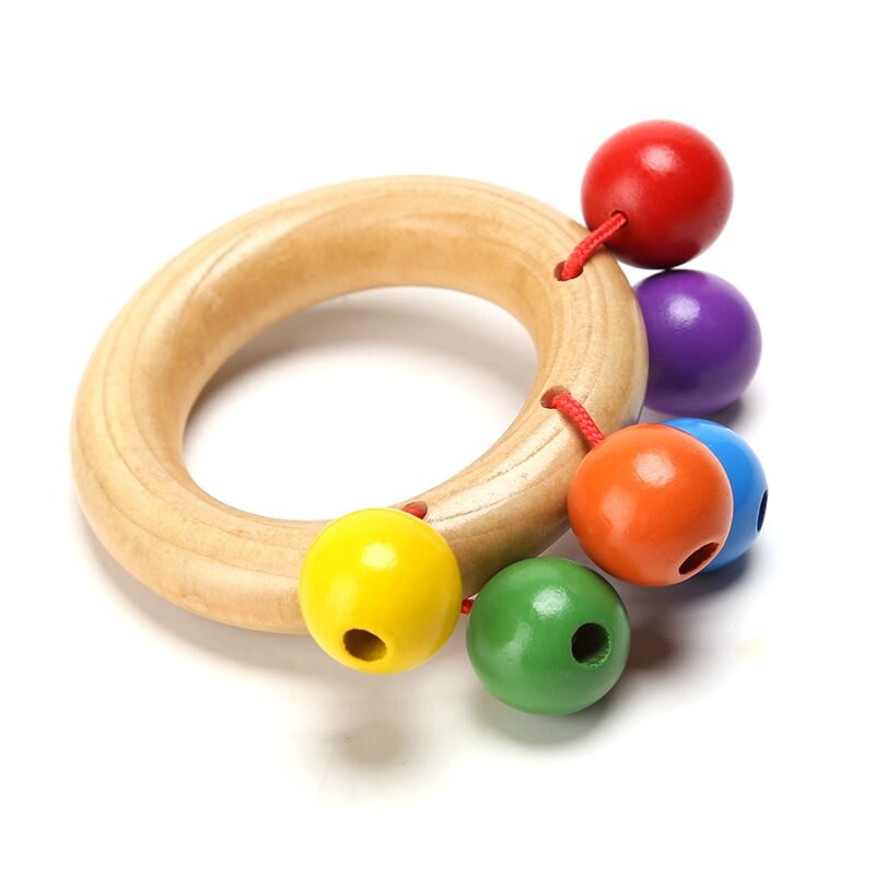 Baby Kids Wooden Bell Rattle Toy Baby Handbell Mus... – Grandado