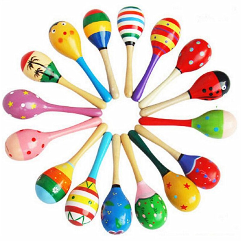 1Pc Colorful Wooden Maracas Baby Child Musical Ins... – Vicedeal