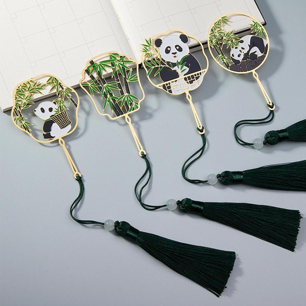 Metal Animal Bookmark Set Chinese Style Panda Sika... – Grandado