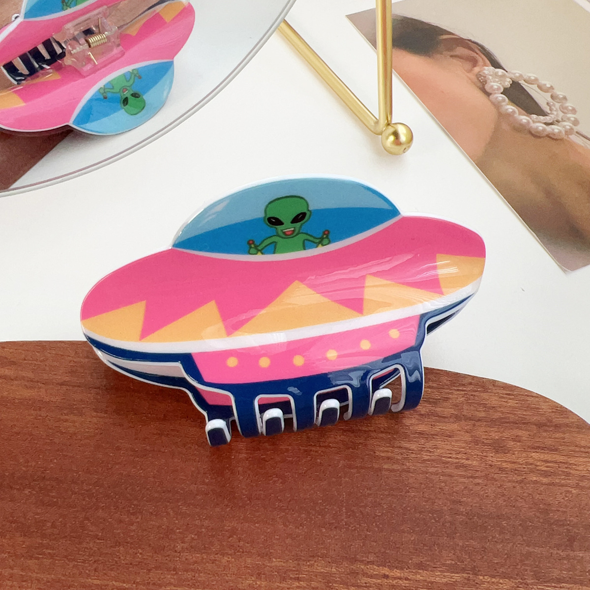 5pc cartoon animation grab clip alien spaceship gr... – Grandado