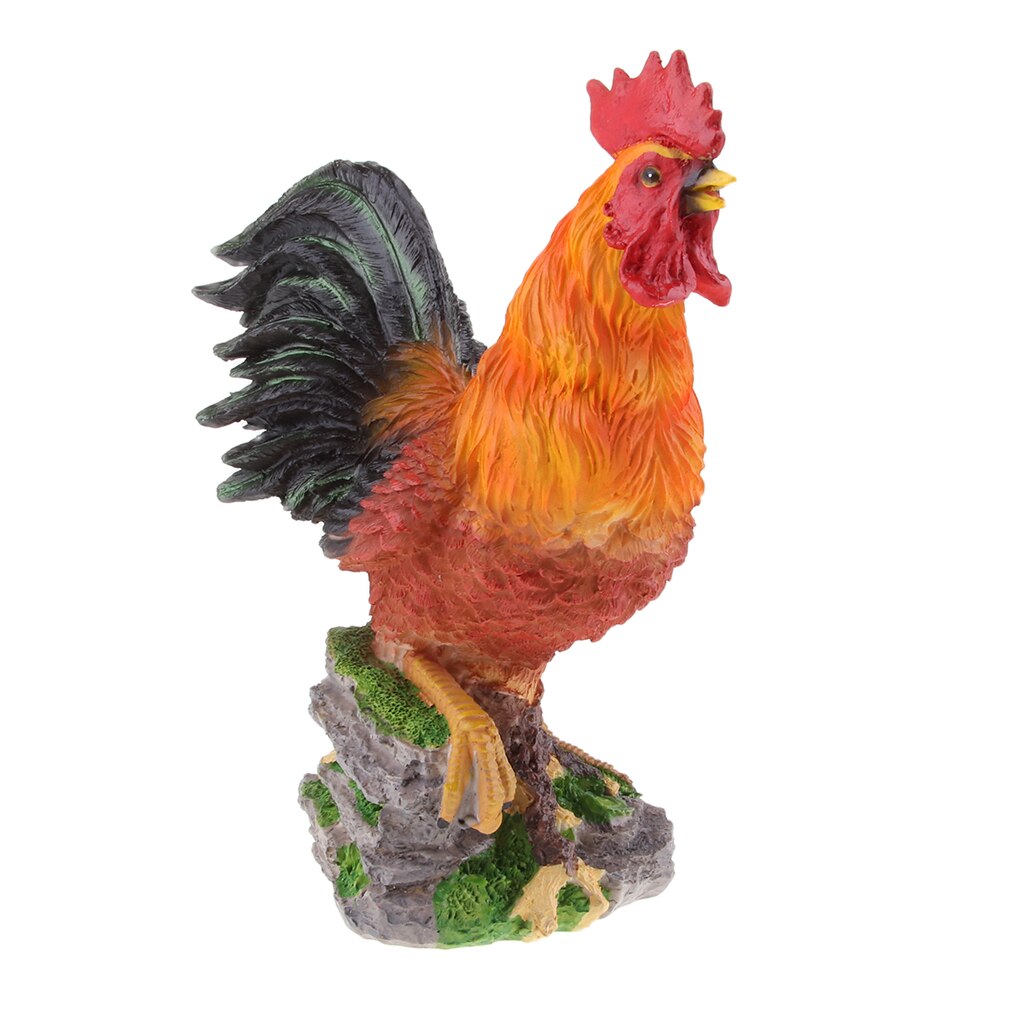 1pc Red Resin Chicken Rooster Decorations for Gard... – Vicedeal