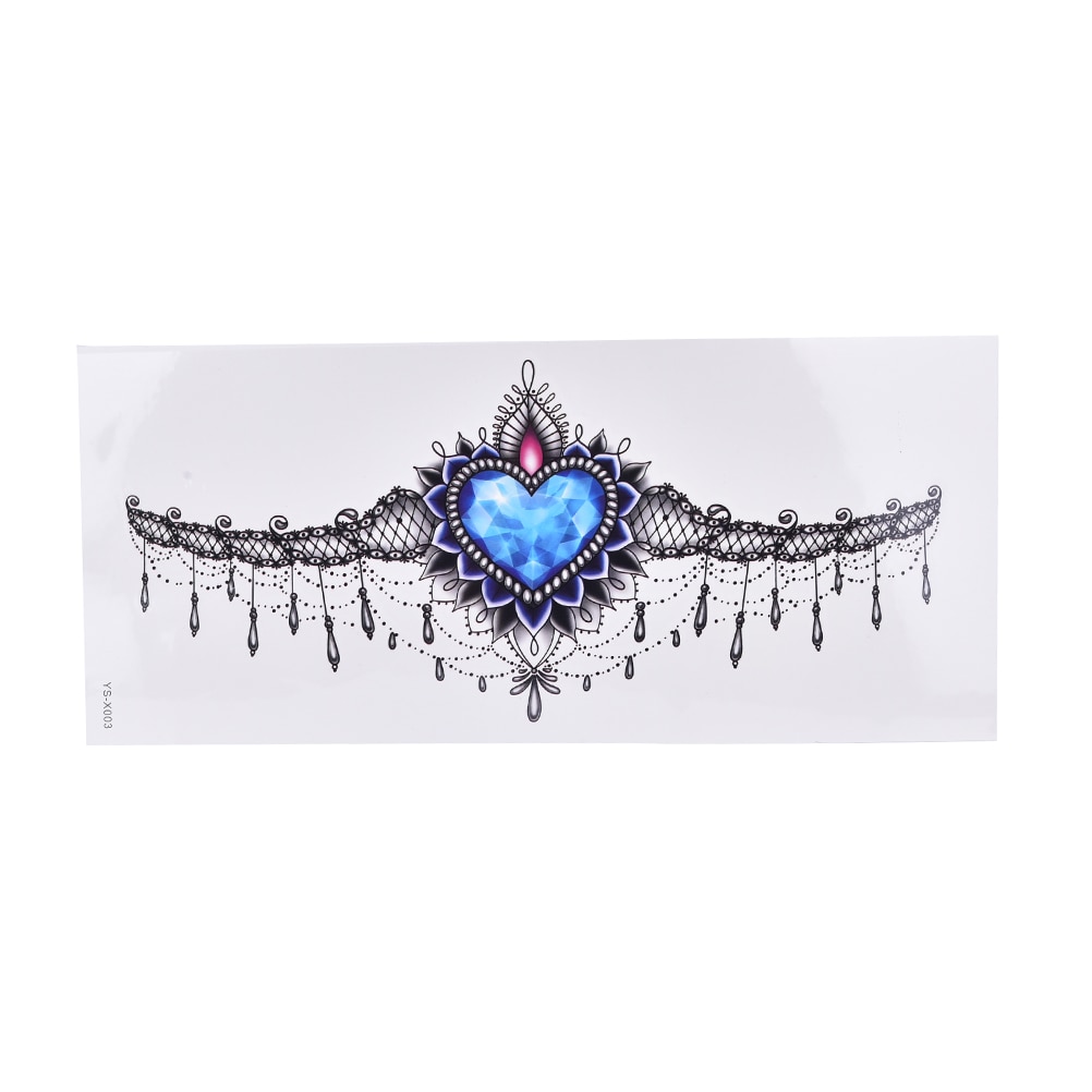 1pcs Sexy Chest Jewelry Tattoo Big Size 290mm 130m Grandado