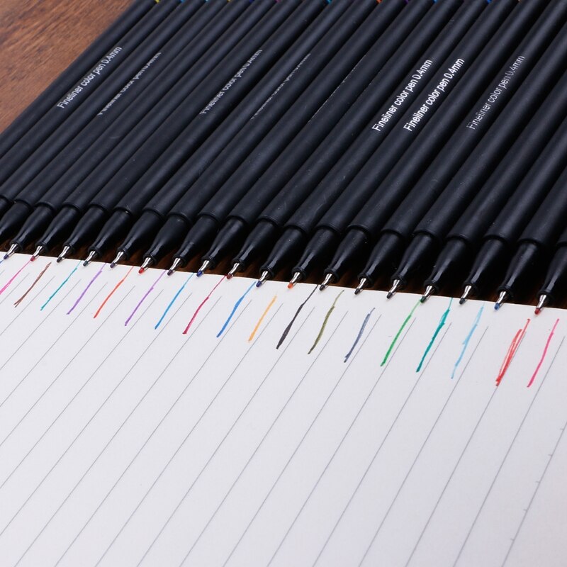 Fineliner 12 / 24 Colors Pen Set 0.4mm Fine Tip Li... – Grandado