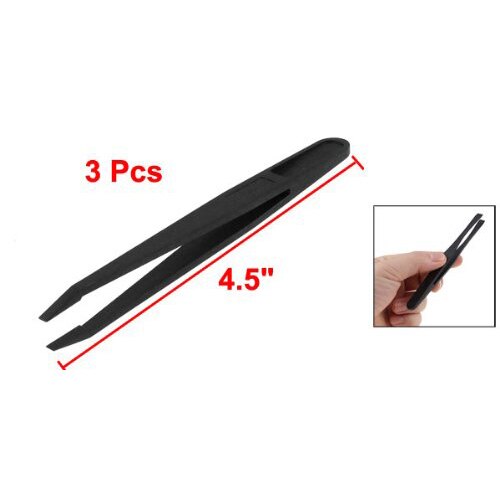 3 Pcs Anti Statische Platte Tip Black Plastic Pinc... – Grandado