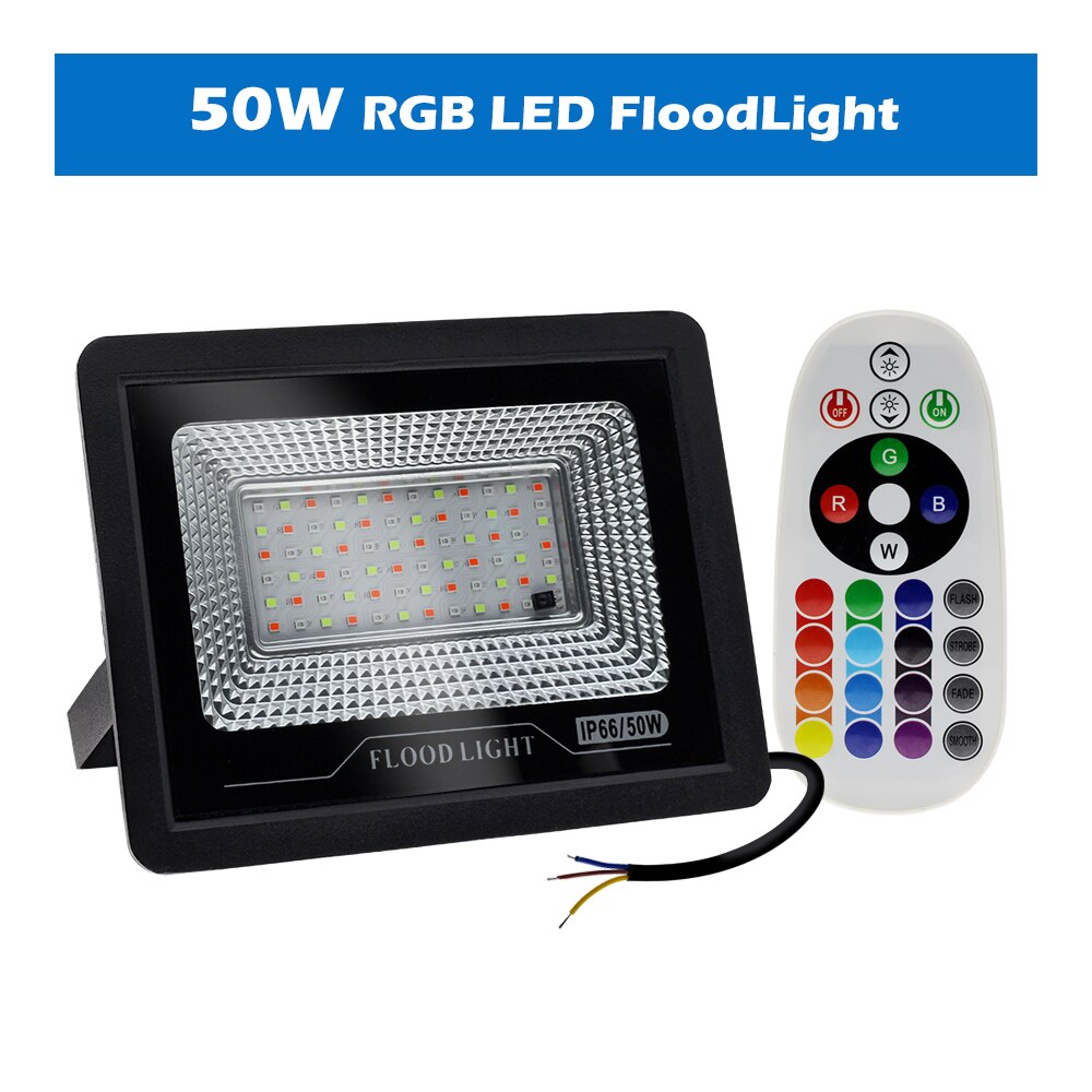LED Flood Light 50W 100W IP66 Waterproof RGB Spotl... – Grandado