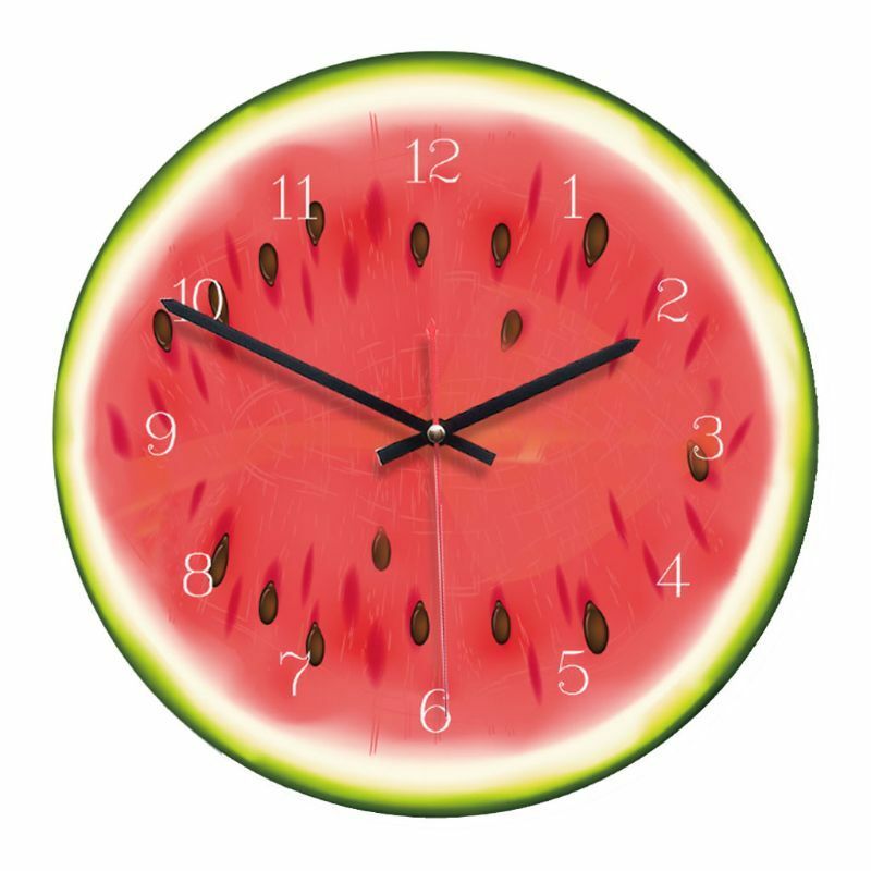Home Decor 12'' Wall Clock Fruit Art Kitchen Clock... – Grandado