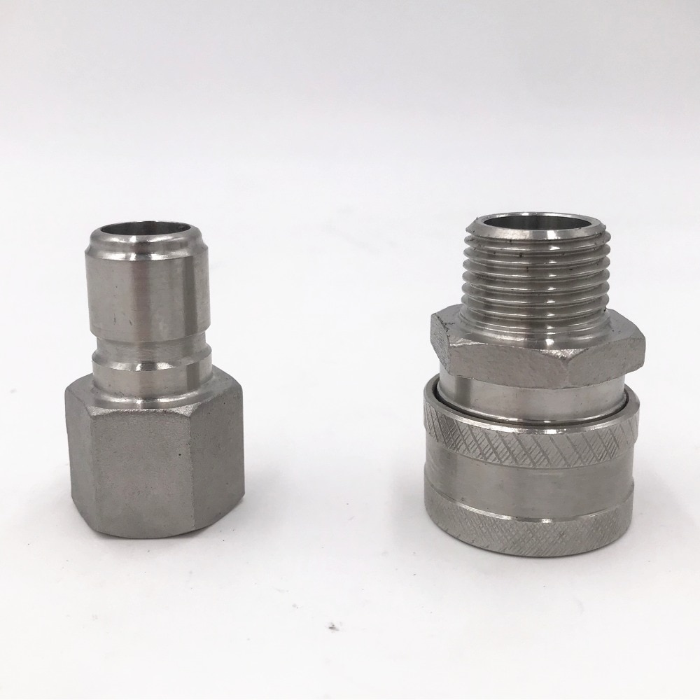 304 SS Female Quick Disconnect Set with 1/2 BSP Ma... – Vicedeal