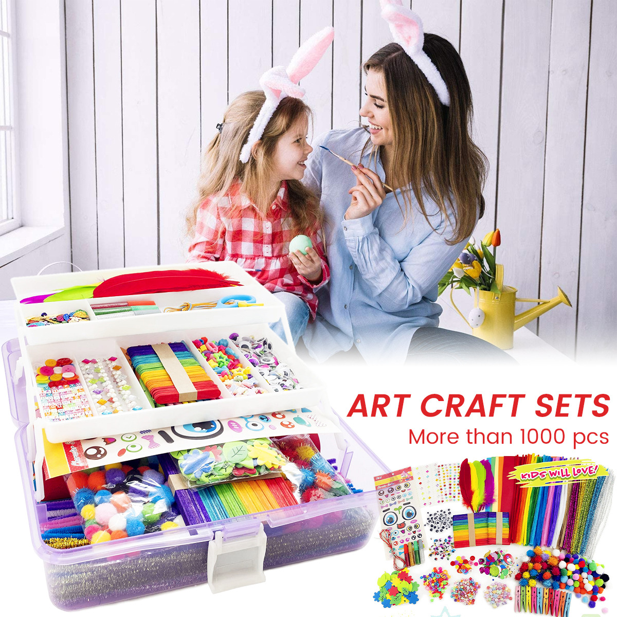 1000 Pieces Giftable Craft Box DIY Craft Art Suppl... – Vicedeal