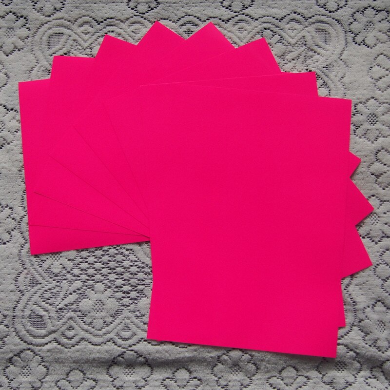 (a4*8 stk) neon pink farve kun pu flex vinyl papir... – Vicedeal